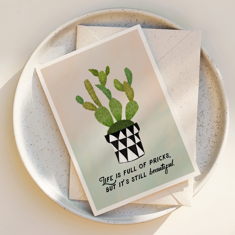 Cactus Greeting Card - Etsy