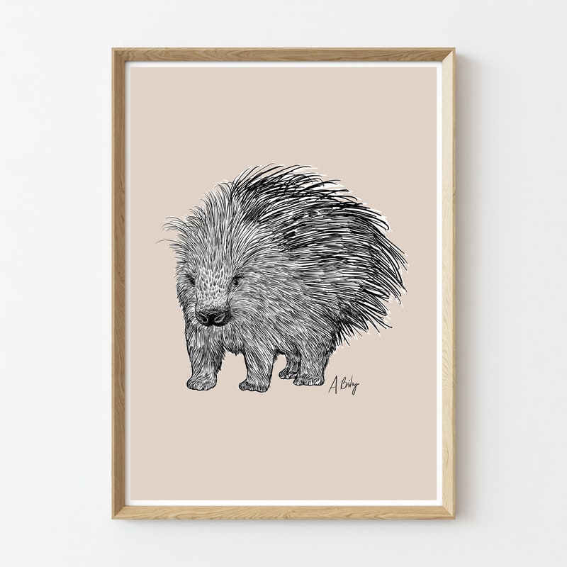 Porcupine Art - Etsy