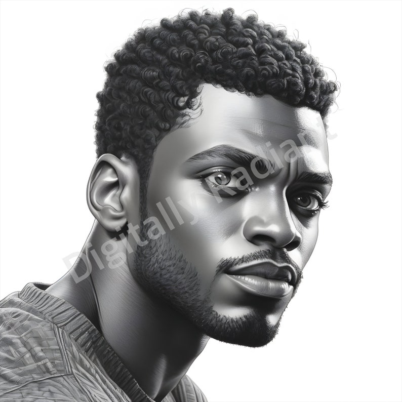 10 Handsome Black Men Pencil Drawing Black and White Images Ethnic ...