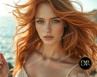 Curly Redhead Model Ginger Woman Headshot Female Cover Model Woman ...