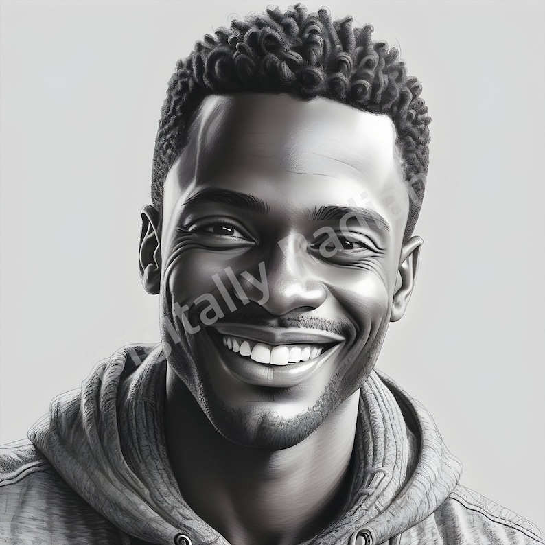 10 Handsome Black Men Pencil Drawing Black and White Images Ethnic ...