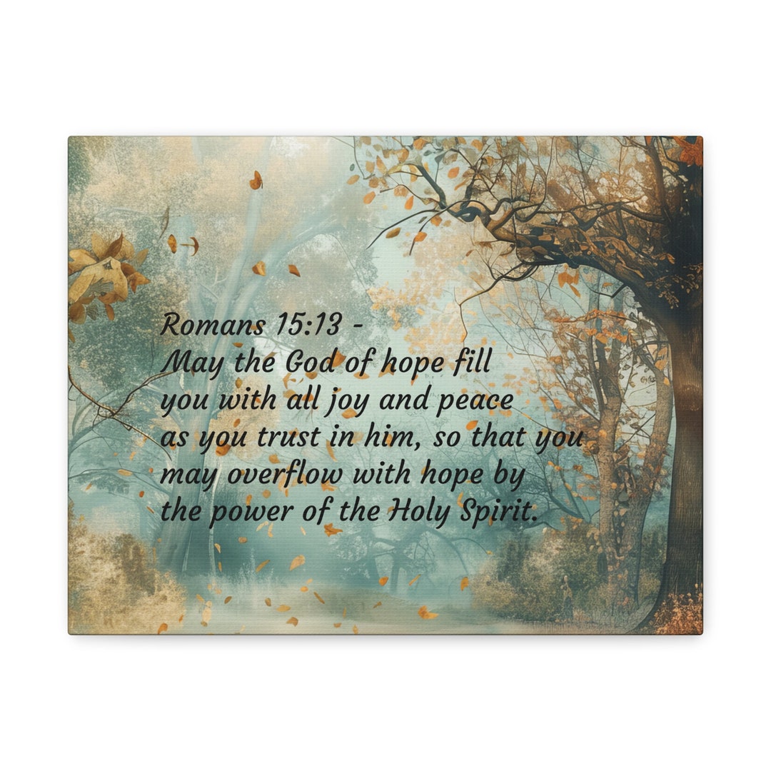 Romans 15:13 Woodland Tree Canvas Gallery Wraps - Etsy