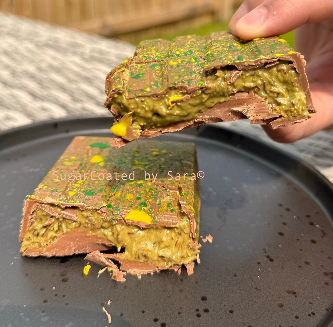Luxury Chocolate Kunafa Kunafeh Pistachio Chocolate Bar - Etsy