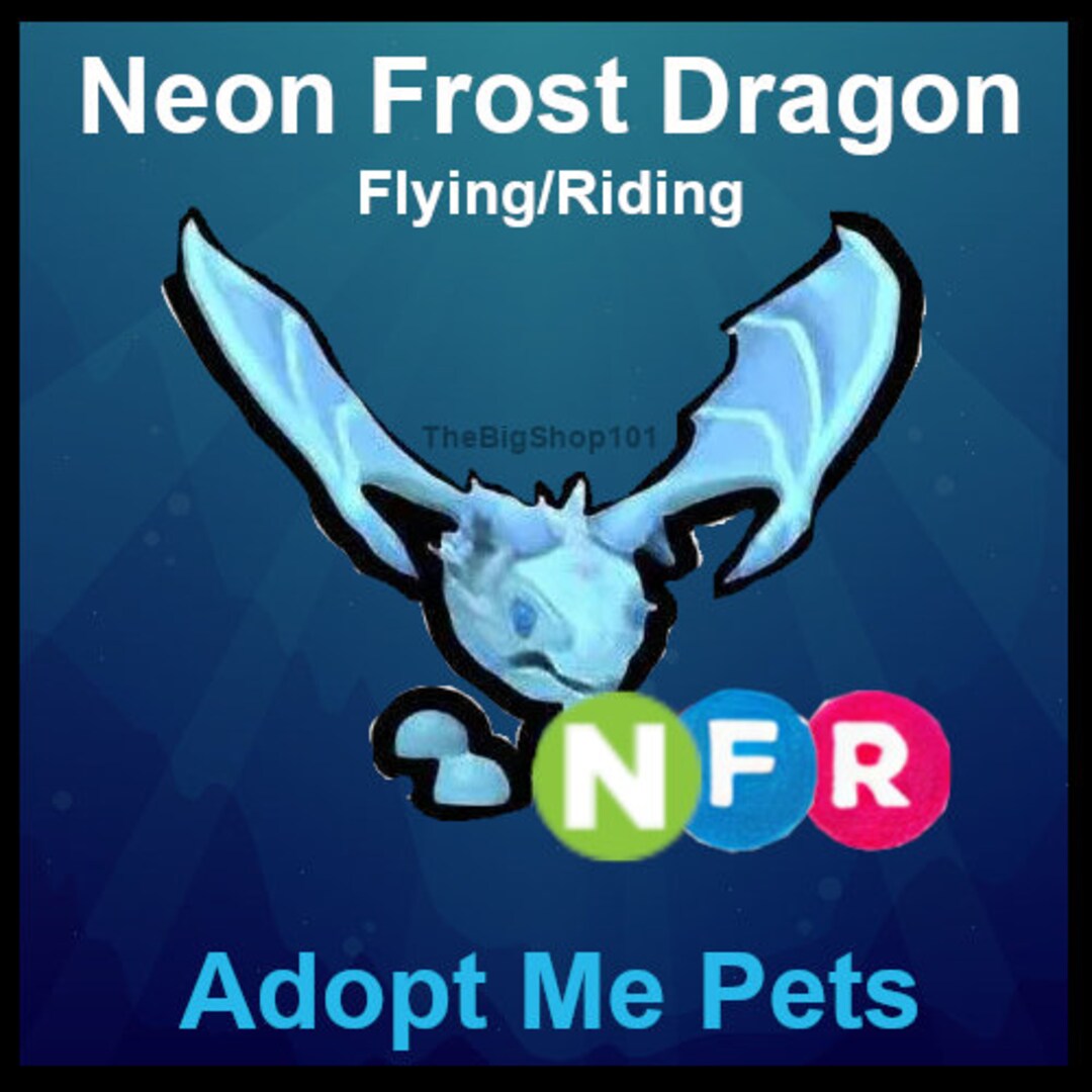 Neon Frost Dragon fly / Ride ADOPT ME PETS Amp Fast & Cheap - Etsy
