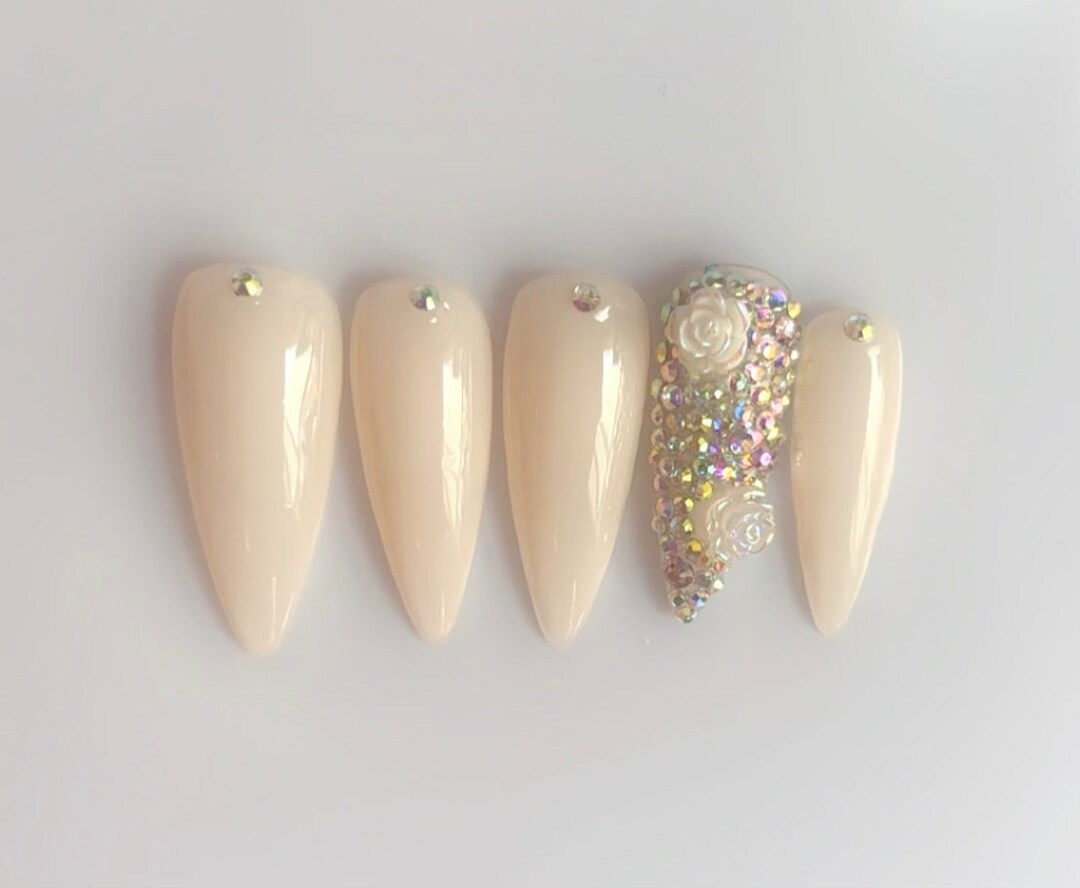 Rosé Sip Some Rose With These Nails. Bedazzled, Elegant and Clean ...