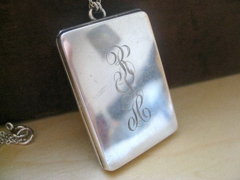 Antique Large Locket Sterling Silver Locket Vintage Locket - Etsy