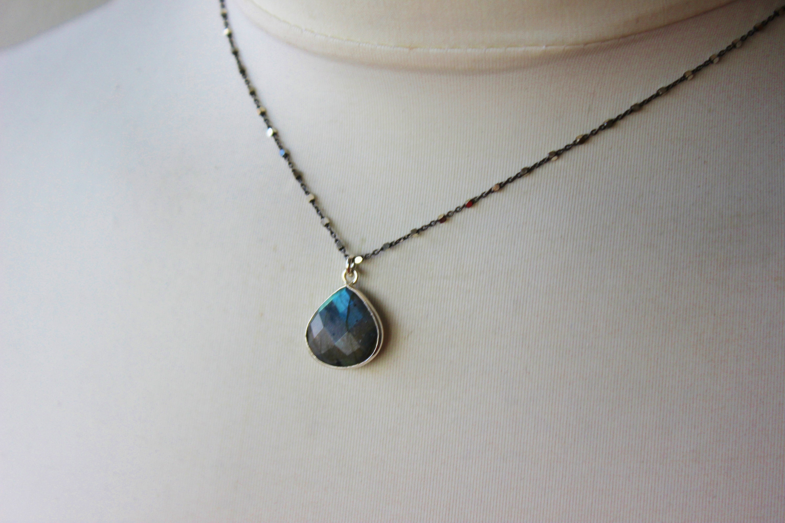 Labradorite Pendant in Sterling Silver, Sterling Framed Labradorite ...