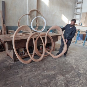 Mirror Wall Decor, Wooden Mirror Frame, Mid Century Mirror, Abstract ...