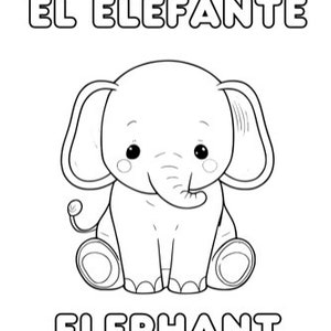 Spanish English Coloring Pages for Preschoolers Abcs, Bilingual - Etsy