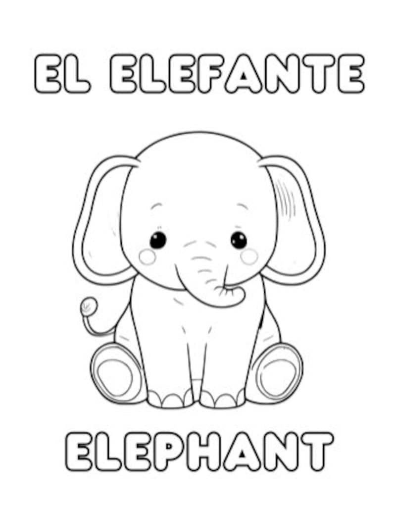 Spanish English Coloring Pages for Preschoolers Abcs, Bilingual - Etsy