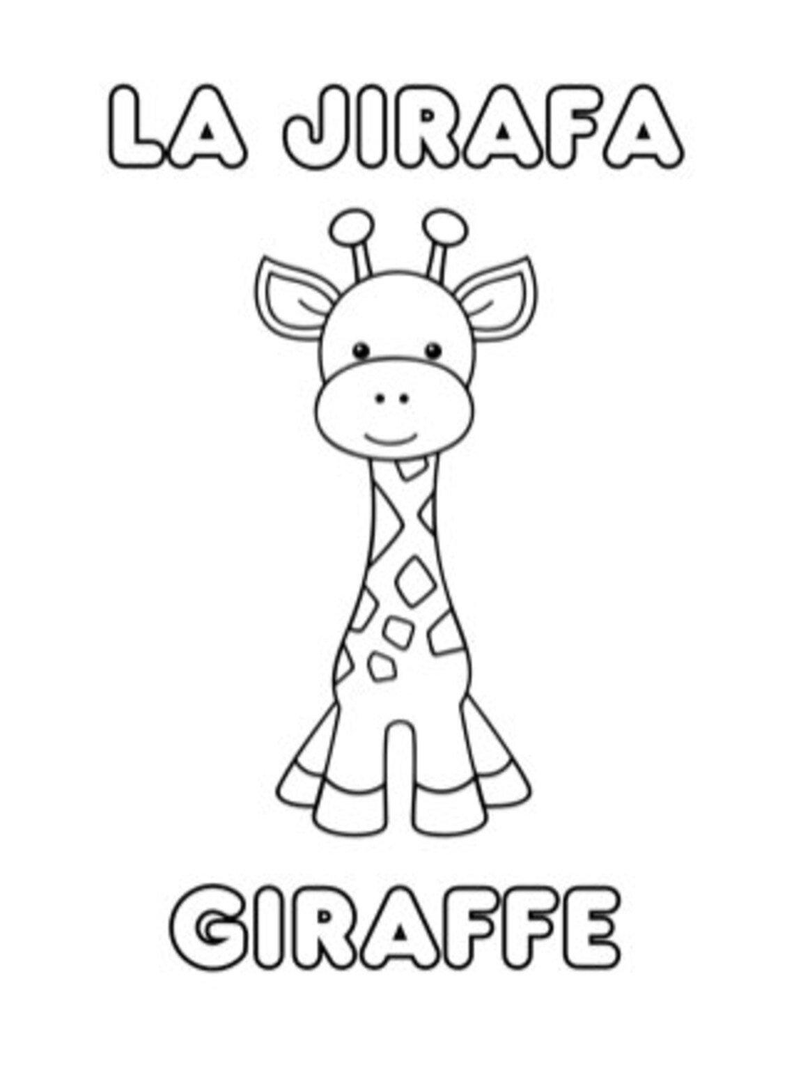 Spanish English Coloring Pages for Preschoolers Abcs, Bilingual - Etsy