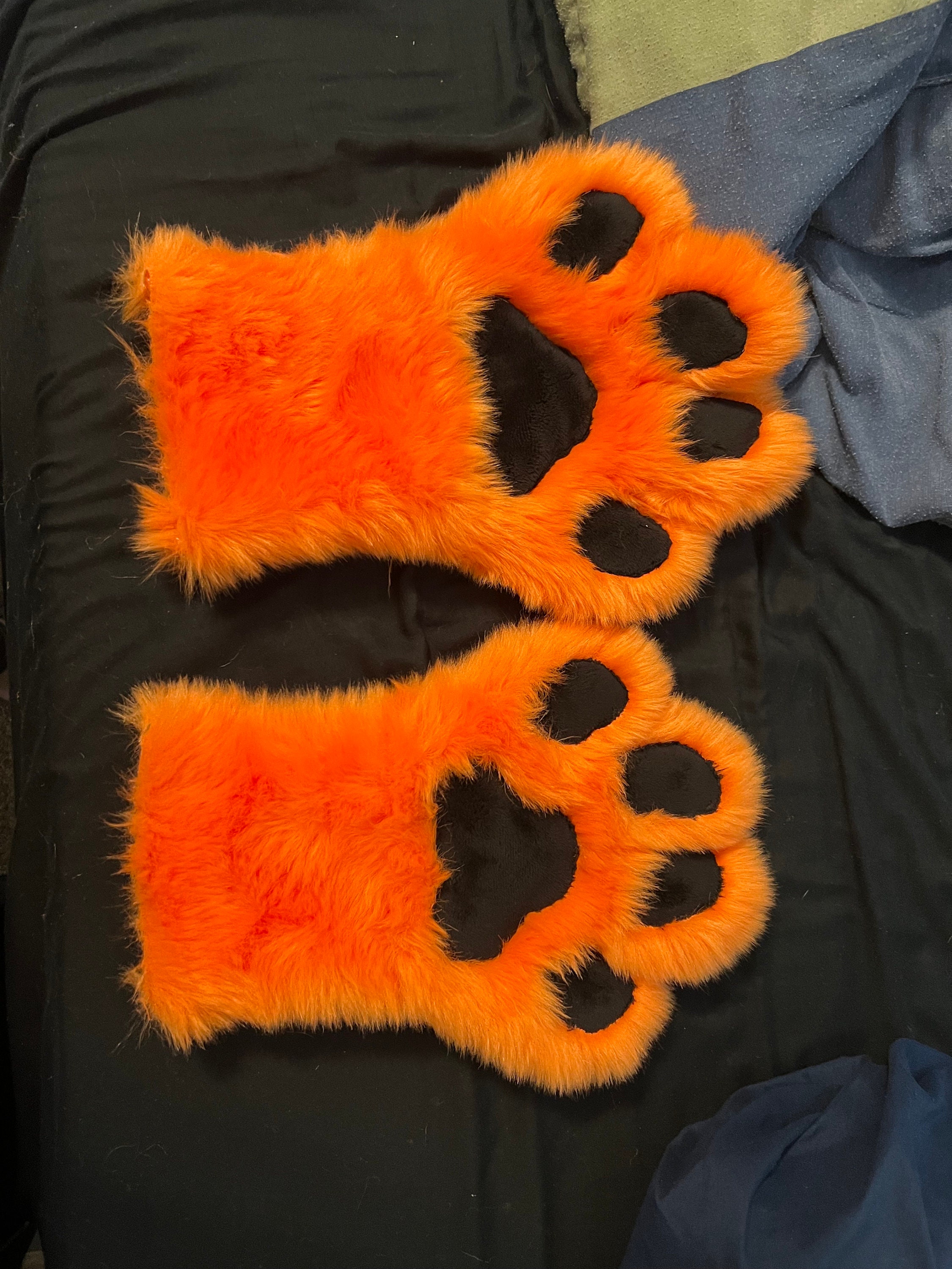 Orange/black Fursuit Paws - Etsy