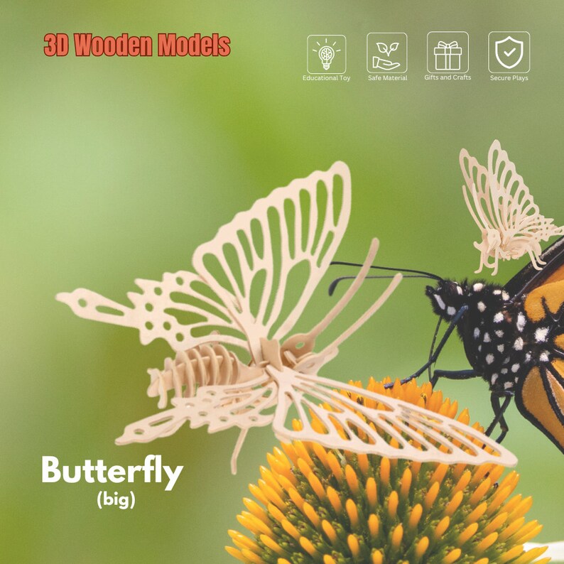 3D Wooden Insect Puzzle - Educational DIY Kit. Perfect for Summer Camp ...