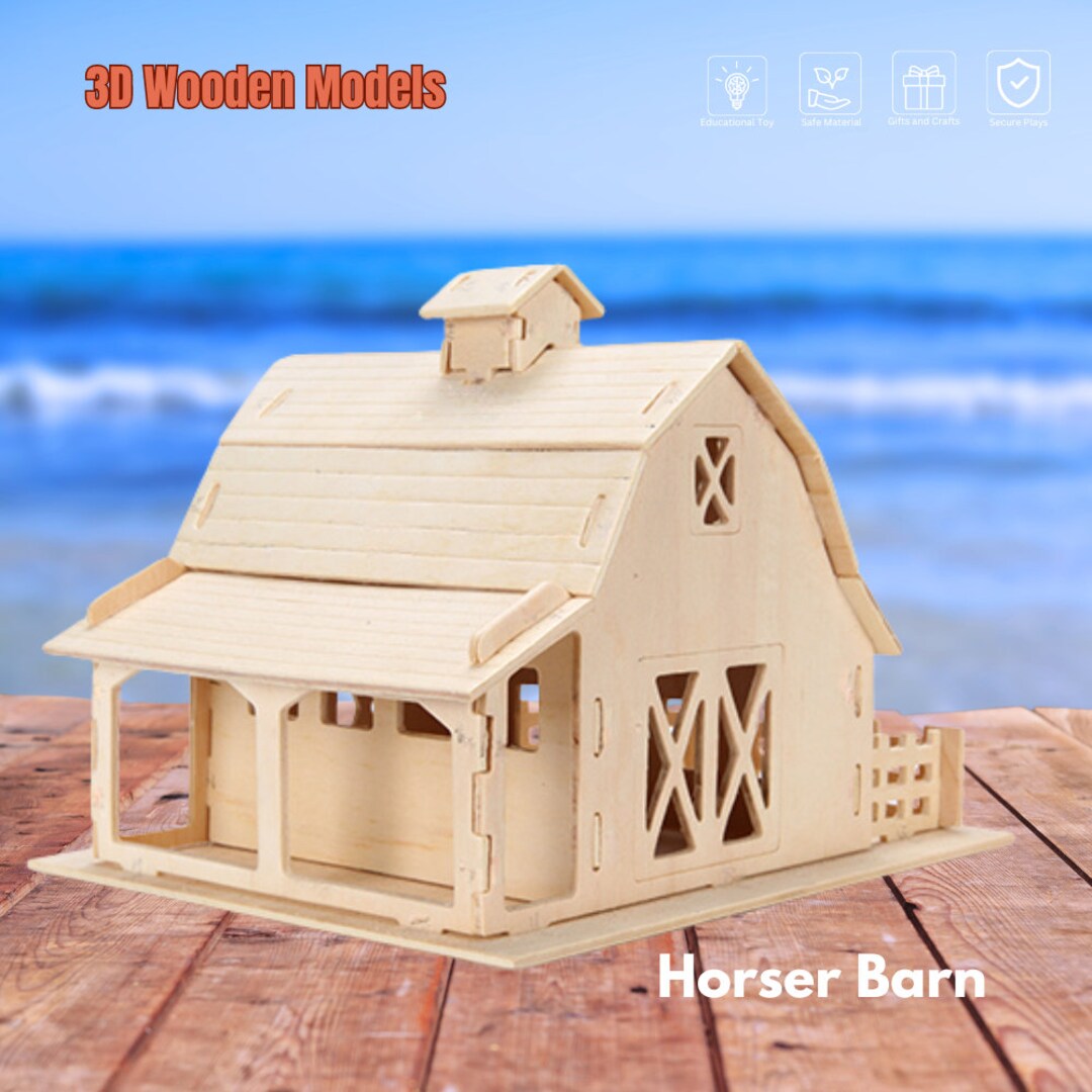 Wooden 3D Puzzle of Windmills, Barns, and Dutch Windmills, Girls Gifts ...