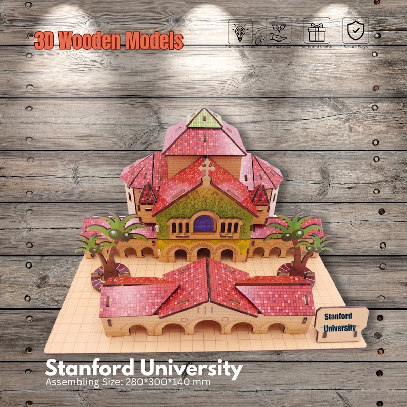 Harvard University Model, Stanford College Puzzle, Graduation Gift 2025 ...