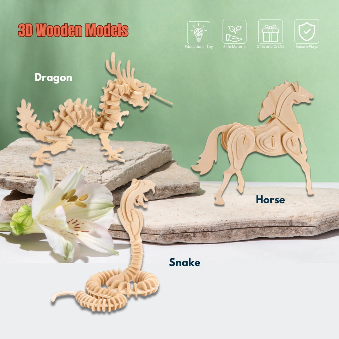 Chinese Zodiac Animal, DIY Home Decor, Easy Assembly Puzzles ...
