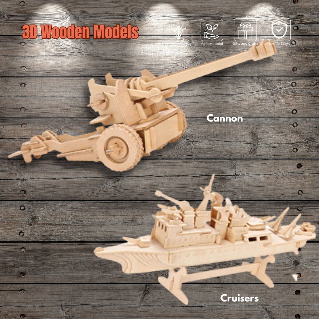 STEM Weapon-themed Wooden Assembly Models: Hands-on, Brain-engaging Fun ...