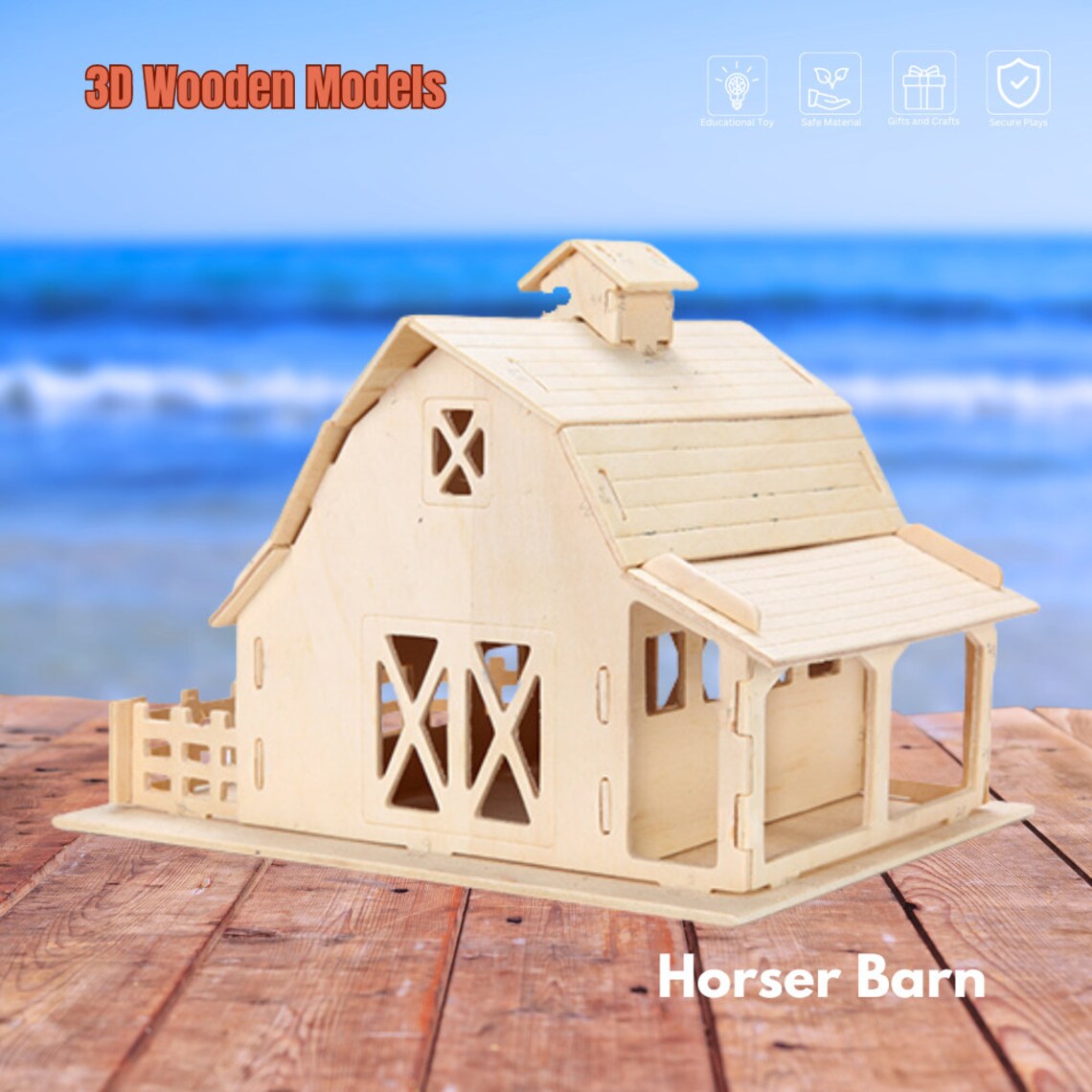 Wooden 3D Puzzle of Windmills, Barns, and Dutch Windmills, Girls Gifts ...
