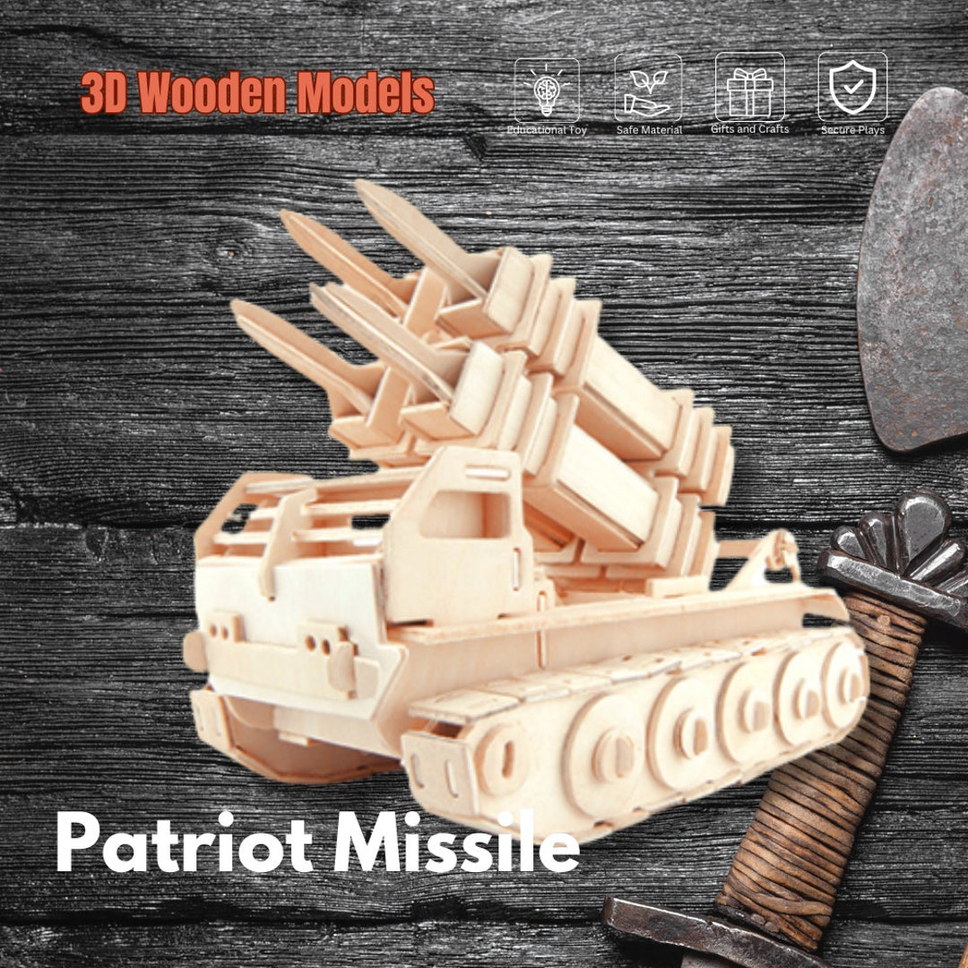 3d Wooden Models Tank, Cannon, and Missile Carrier, DIY Craft Kits, DIY ...