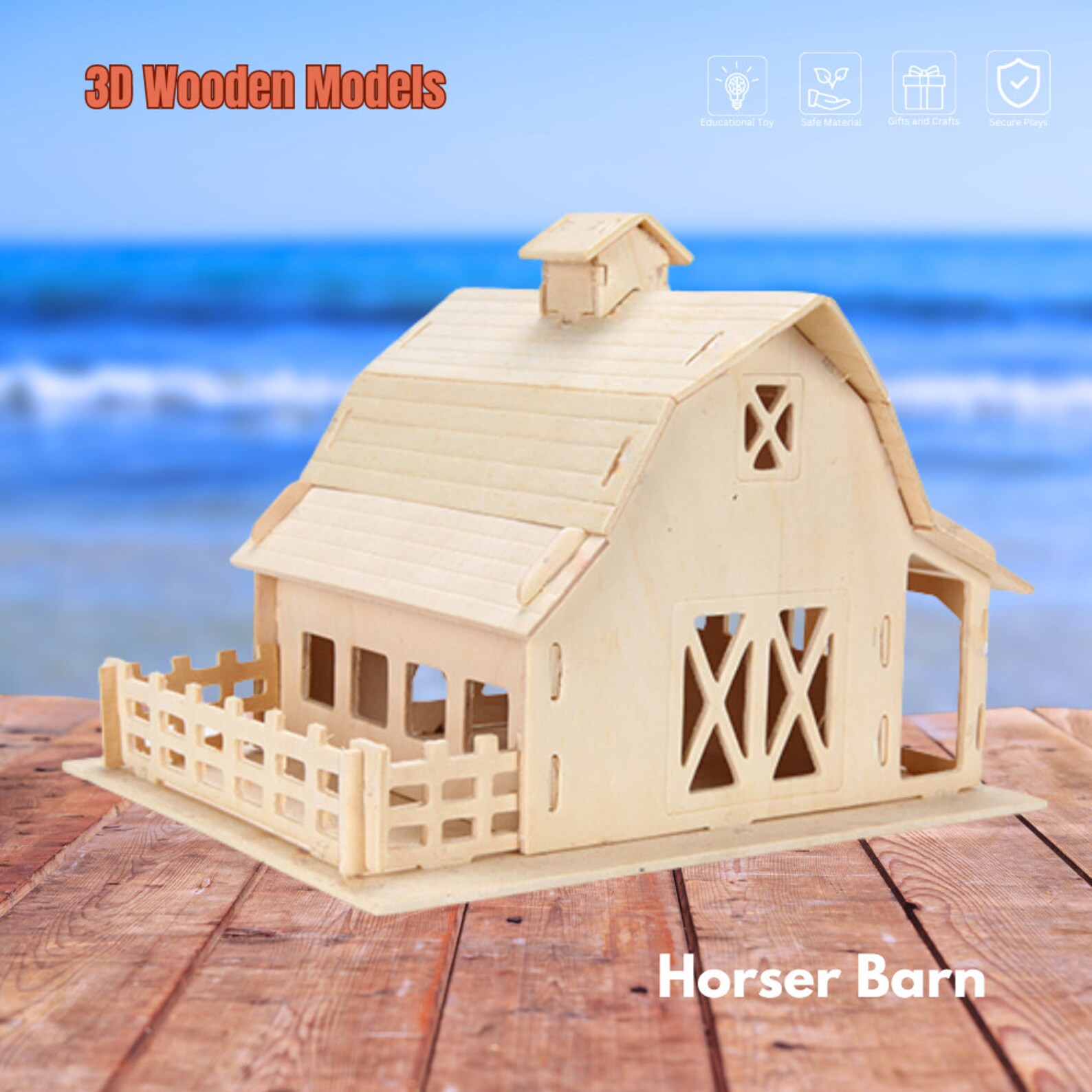 Wooden 3D Puzzle of Windmills, Barns, and Dutch Windmills, Girls Gifts ...