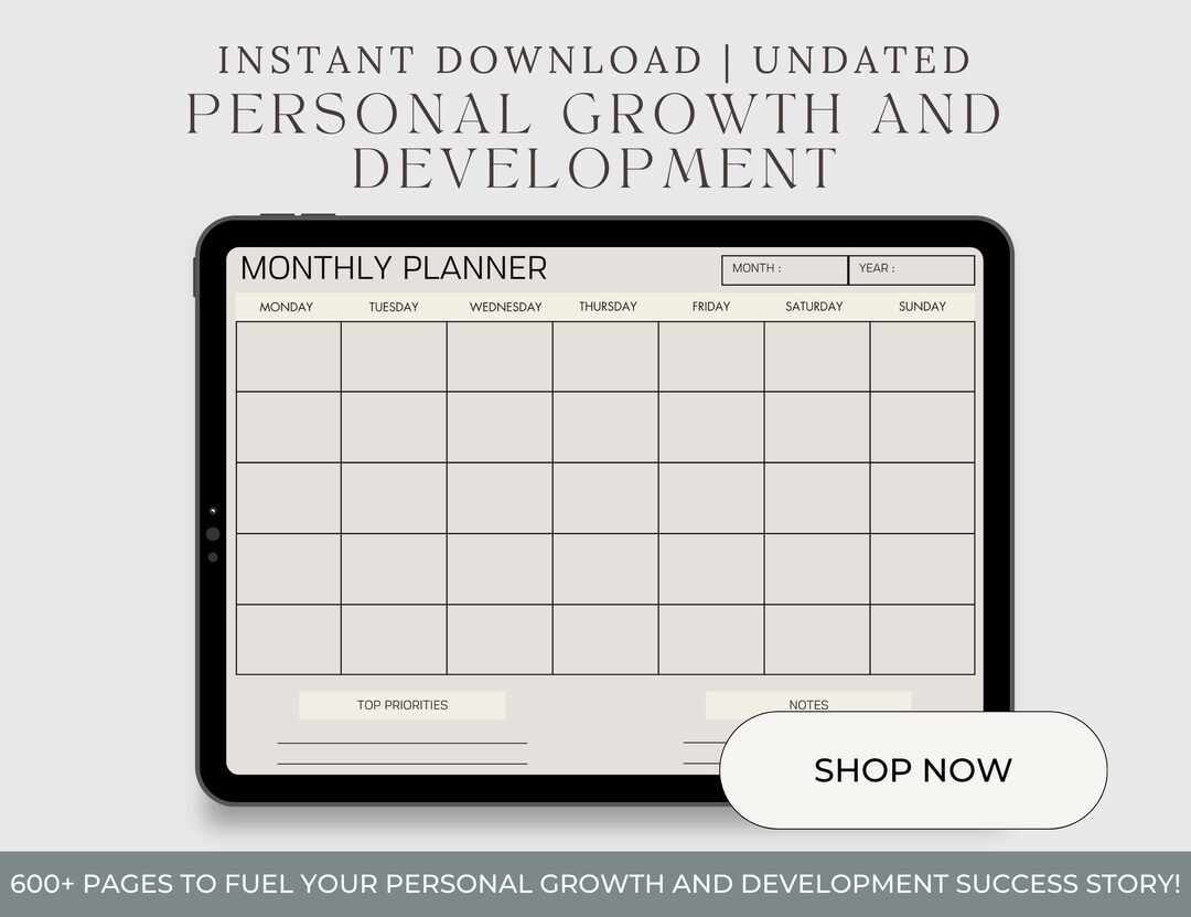 Personal Growth and Development Planner, Personal Growth Journal ...