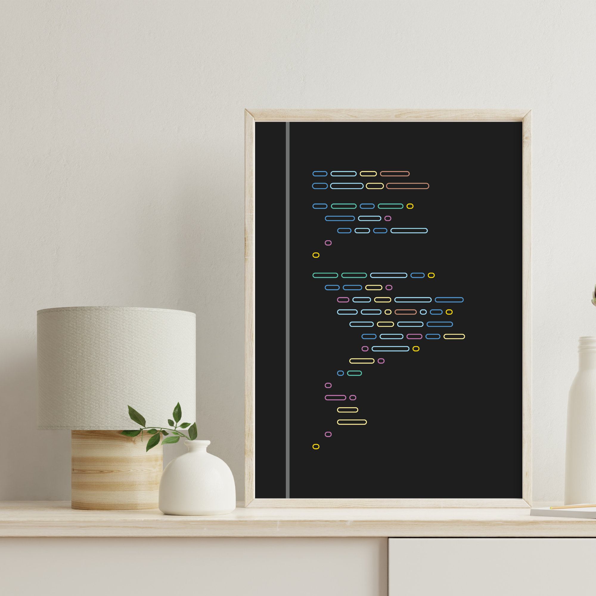 Minimalist Programmer Code Art Print: Tech Office Decor (digital ...