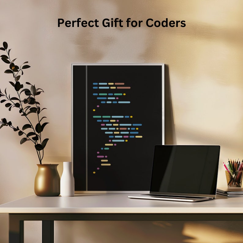 Minimalist Programmer Code Art Print: Tech Office Decor (digital ...