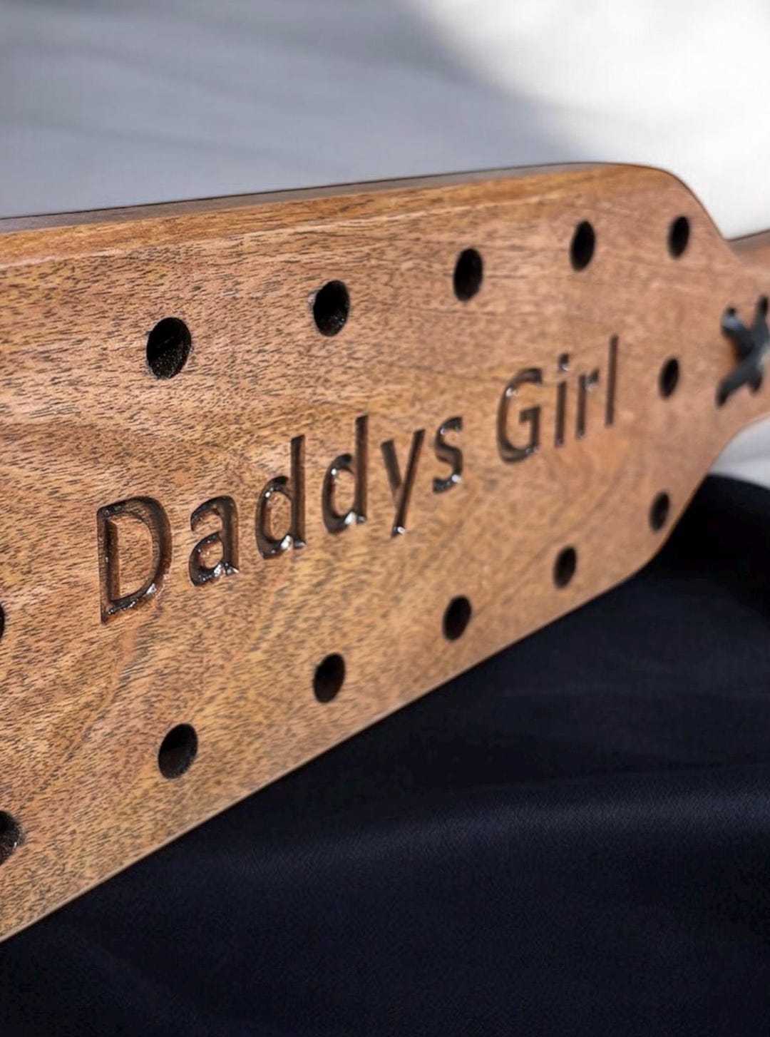 Beech Wood Custom Engraved With Holes and Leather Cord - Etsy