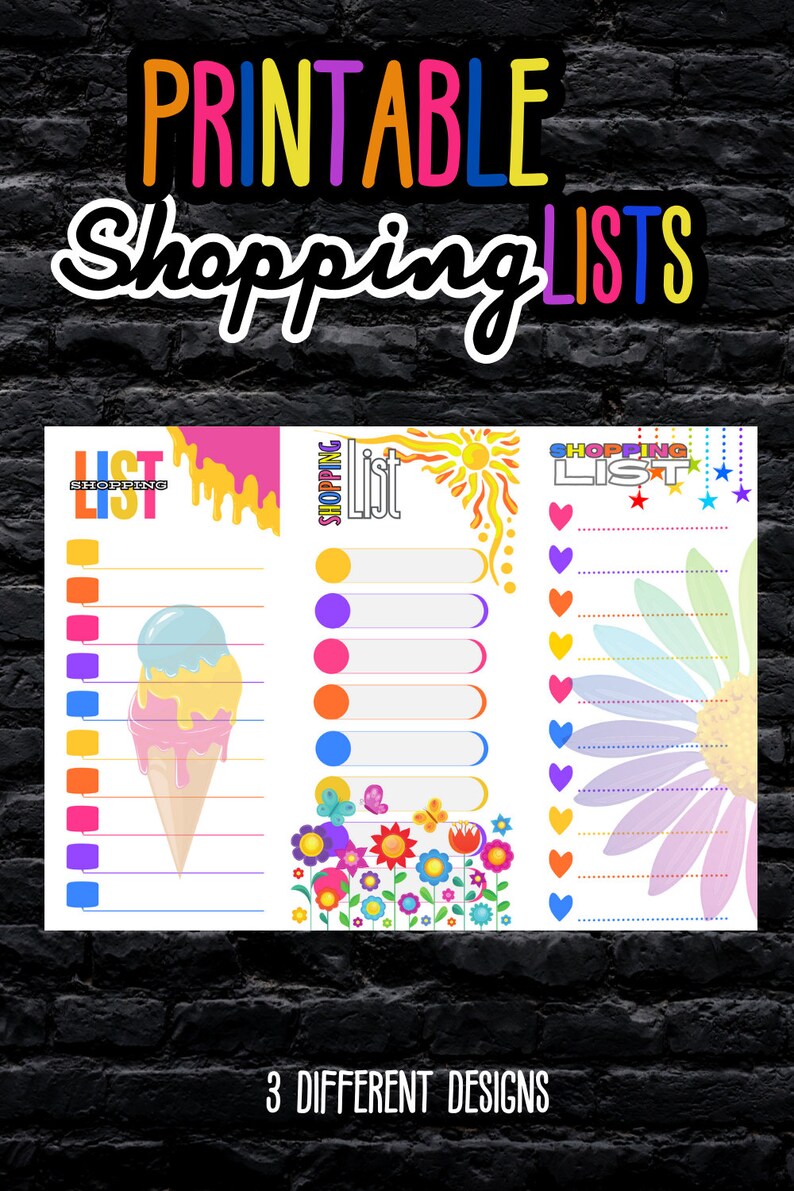Printable Lists Mini Bundle Printable to Do List & Printable Shopping ...