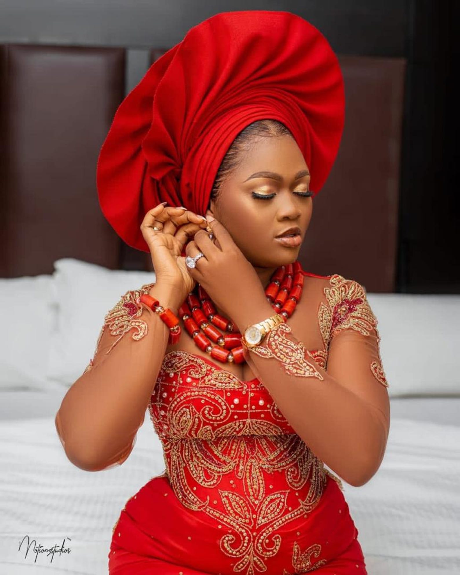 Red George Traditional Wedding Dress,african Fully Homecoming Women ...