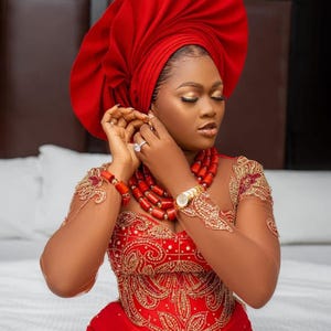 Red George Traditional Wedding Dress,african Fully Homecoming Women ...