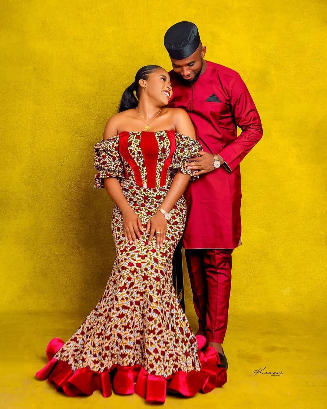 African Couple Outfit, Traditional Wedding Dress, Ankara Couple Outfit ...