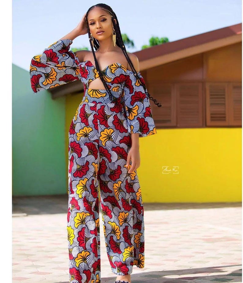 African Ankara Romper Jumpsuit, Ankara Romper, Ankara Jumpsuit, African ...