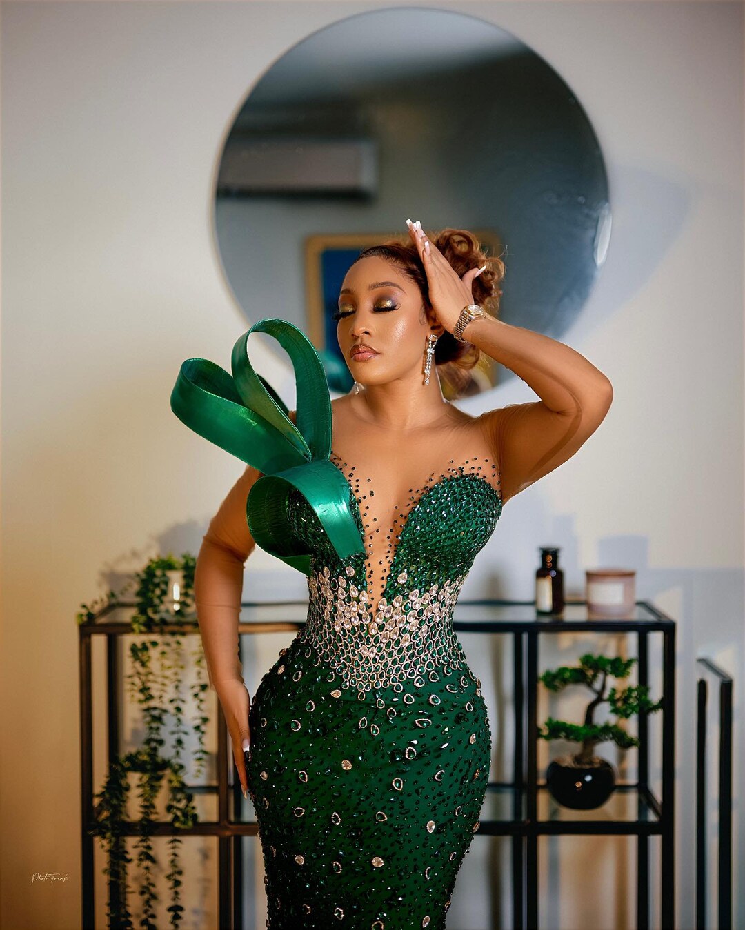 Emerald Green Beaded African Dress: Prom, Evening, or Red Carpet - Etsy