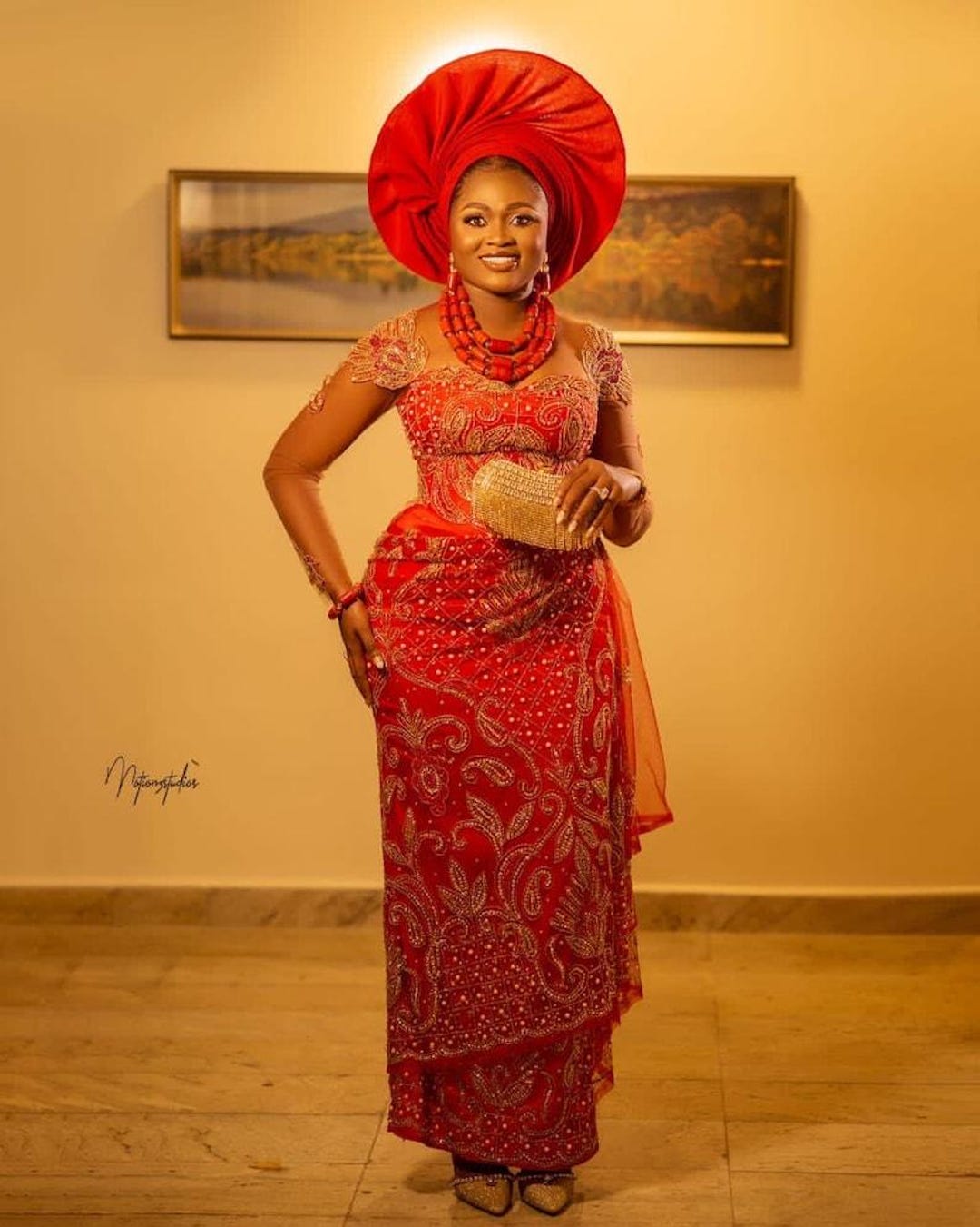 Red George Traditional Wedding Dress,african Fully Homecoming Women ...