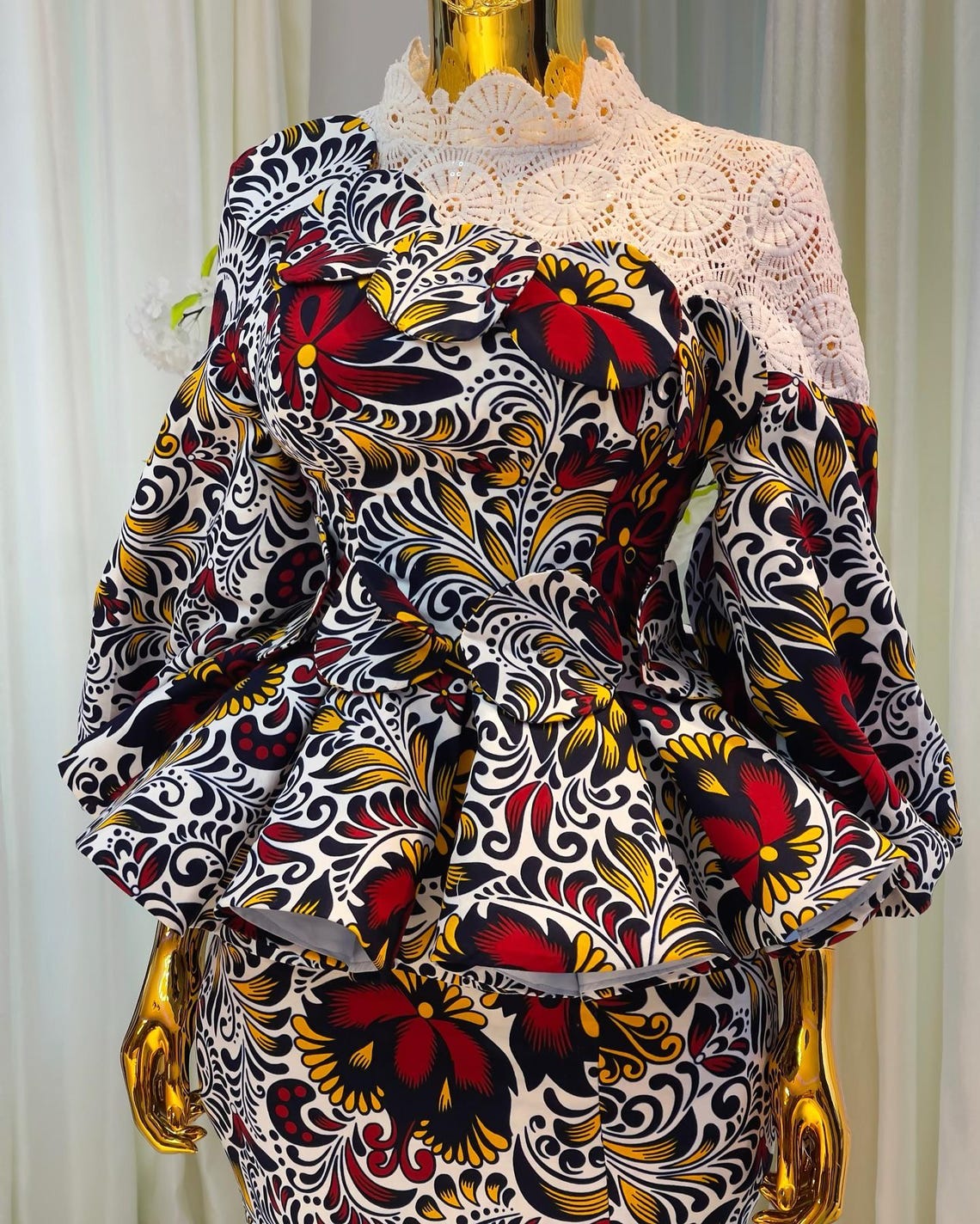 Ankara African Women's Blouse: Classic Floral Print Top - Etsy
