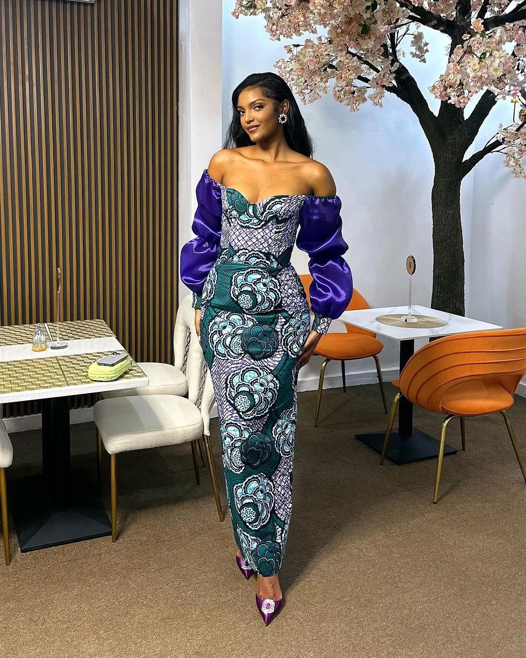 African Ankara Prom Dress: 100% Cotton Party Gown - Etsy