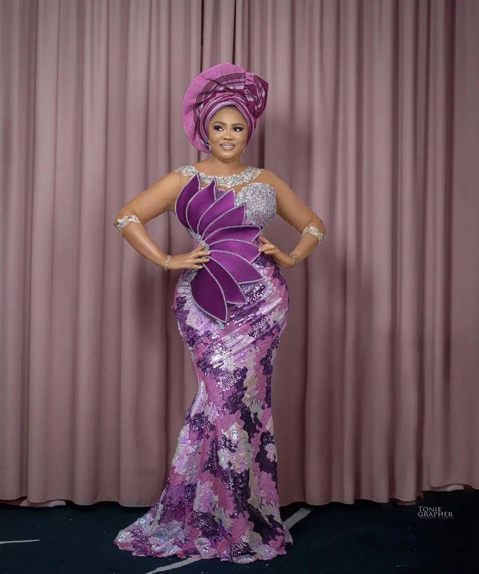 African Nigeria Asoebi Women Clothing Dress,prom Dress, Birthday Dress ...