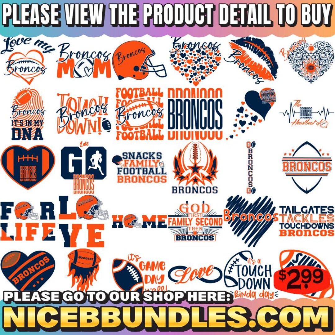 150 Denver Broncos Designs Svg Bundle, Denver Broncos Svg, N-F-L Teams ...