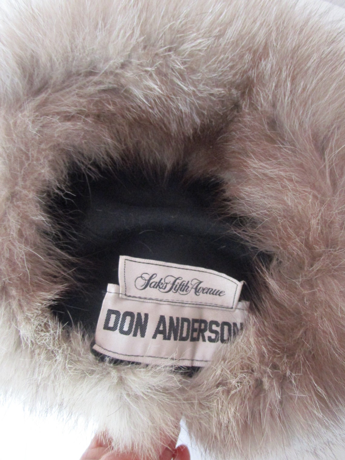Plush Gray Fox Fur Don Anderson Hat Beret Saks Fifth Avenue - Etsy