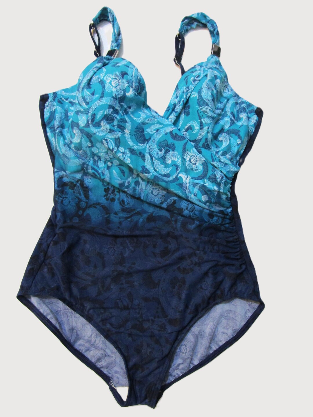 Sz16 Miraclesuit Swimsuit Siren Draped Underwire Look 10 Lbs Lighter in ...