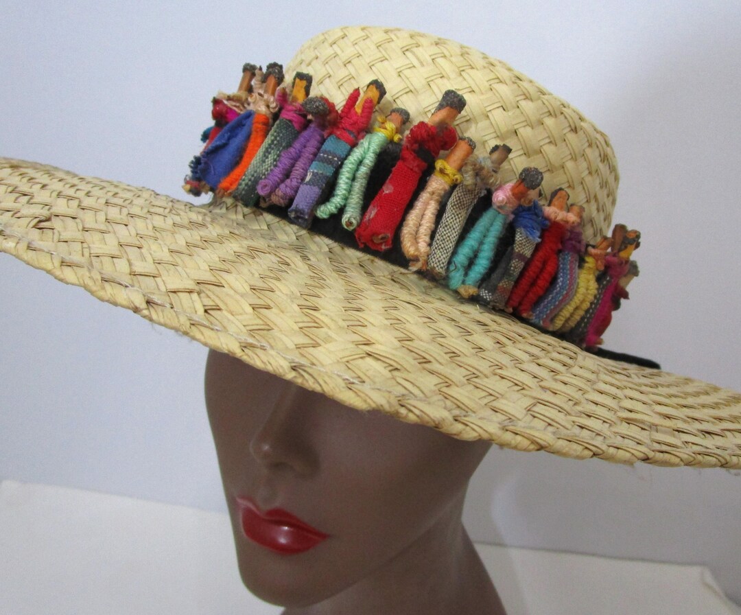 Natural Texture Straw Brim Hat Handcrafted Doll Family Vaca Sun Vaca - Etsy