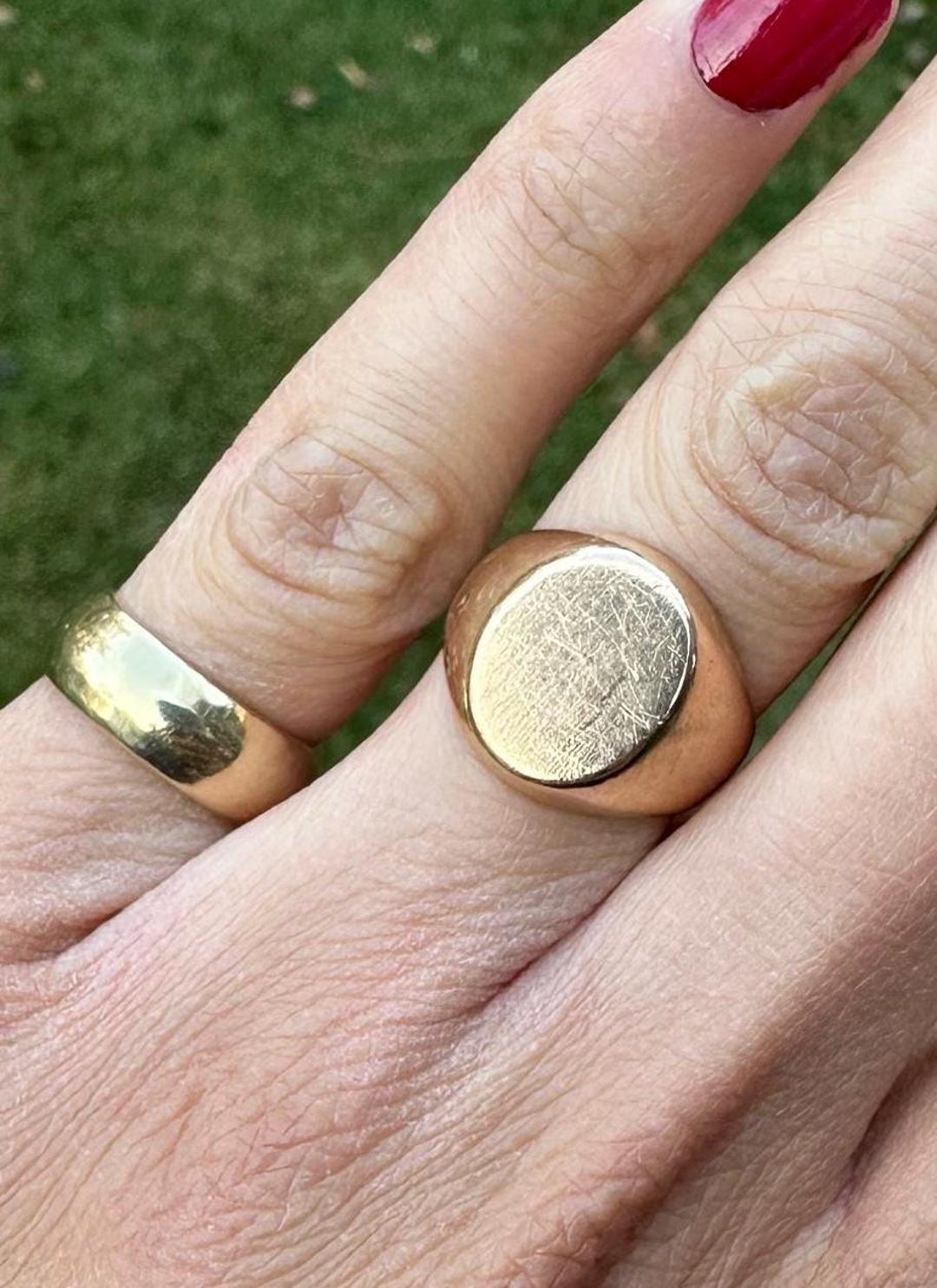 Vintage 14k Solid Yellow Gold Signet Ring Blank - Etsy