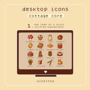 Cottage Core Desktop Icons | Cottage Core Icons | Aesthetic Desktop ...