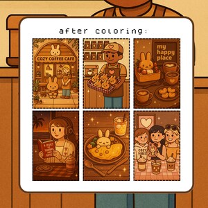 Cozy Coffee Cafe Coloring Book | Cozy Coloring Books | Cafe Coloring ...