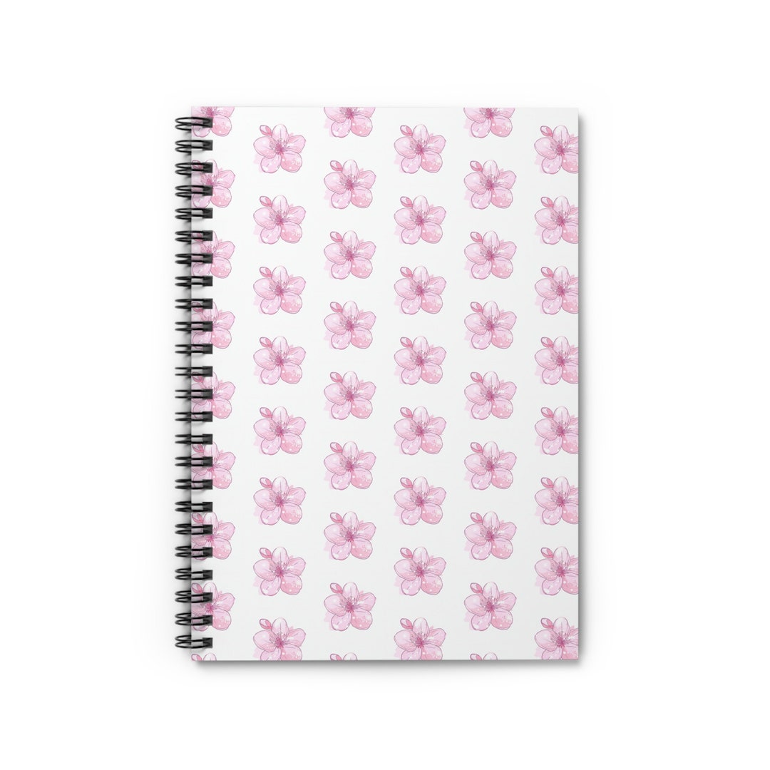 Sakura Flowers Notebook Girl Aesthetic Note Book Pink Sakura Notebook ...