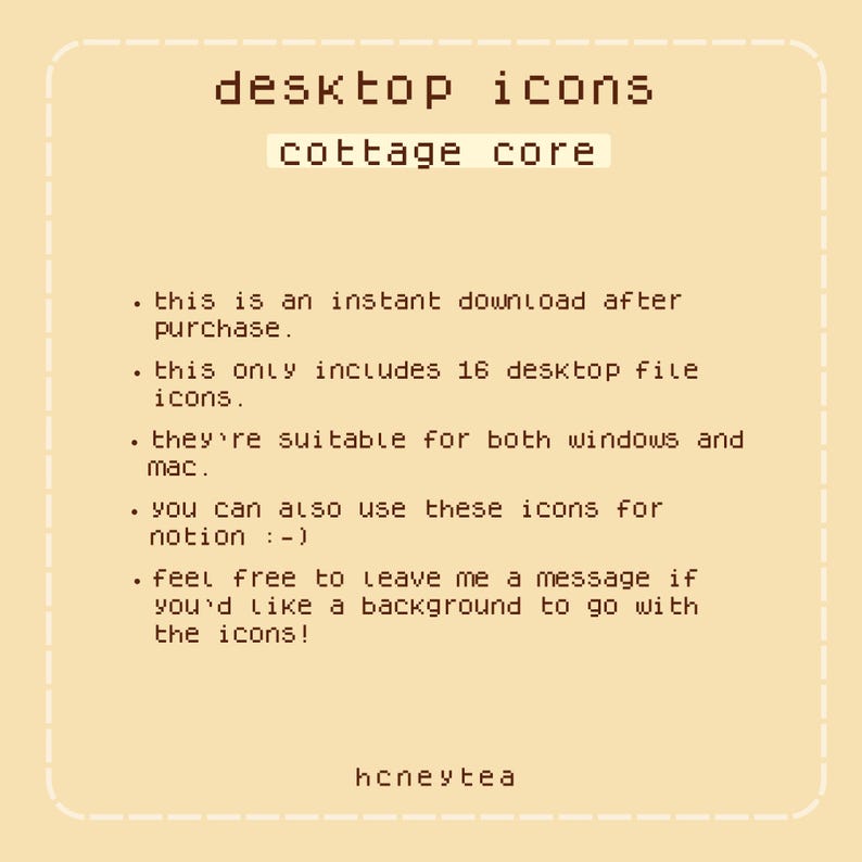 Cottage Core Desktop Icons | Cottage Core Icons | Aesthetic Desktop ...