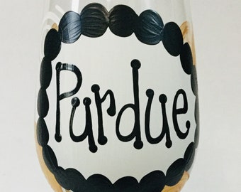 Purdue University Custom Beer Can Glass, Purdue Boilermakers Glass ...
