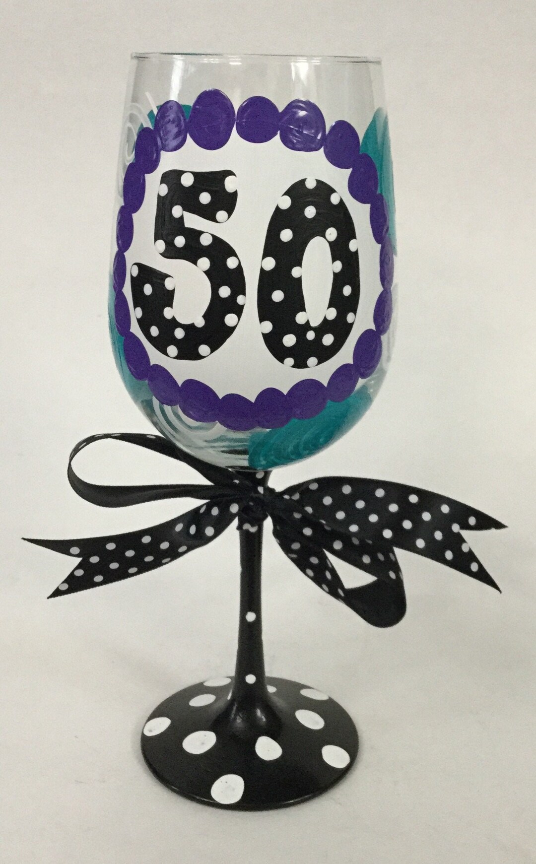 50th Birthday Glass - Etsy
