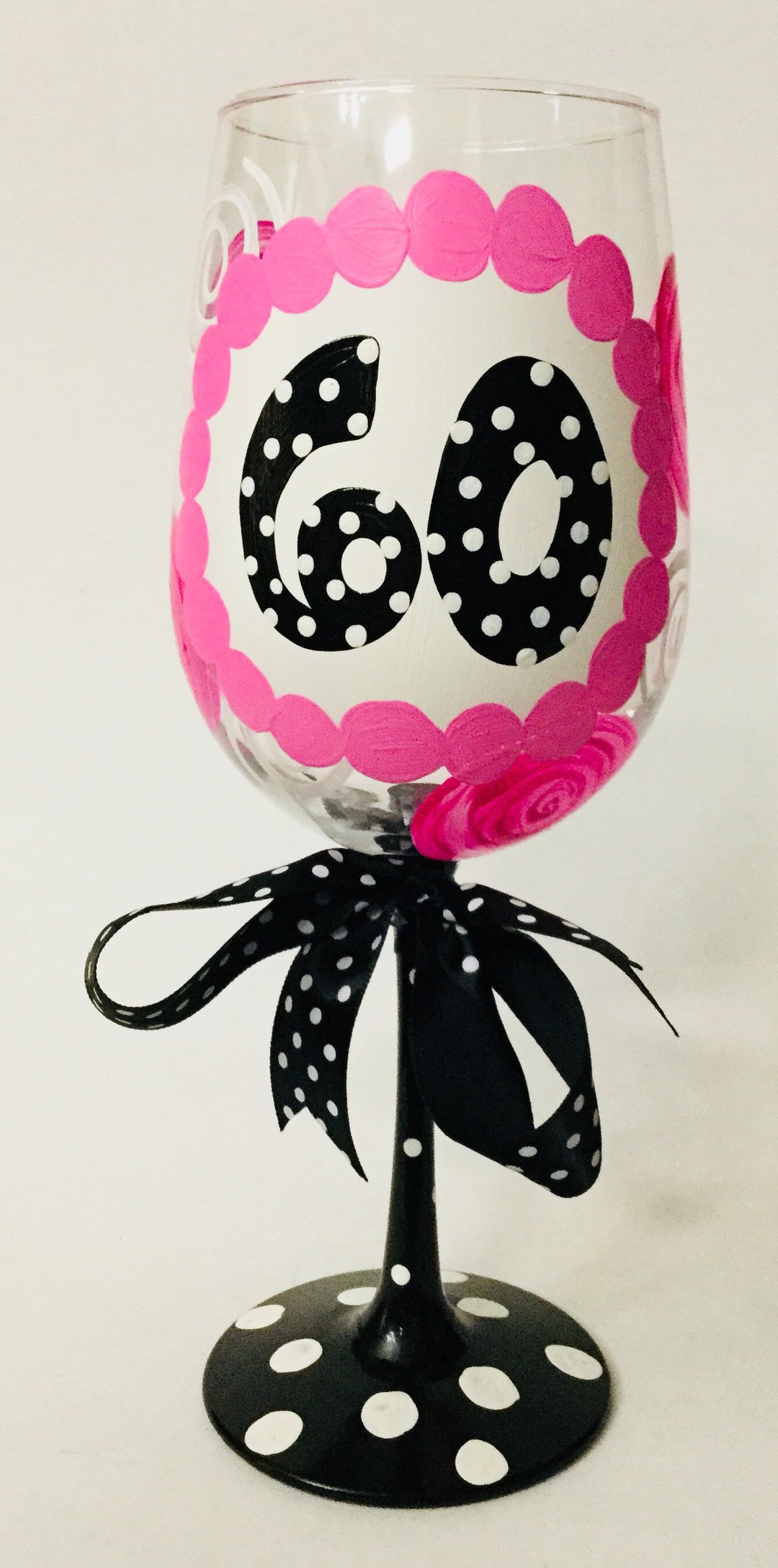60th Birthday Wine Glass - Etsy